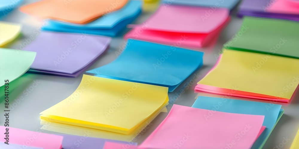 Enhance brainstorming with colorful sticky notes for creative visual ...