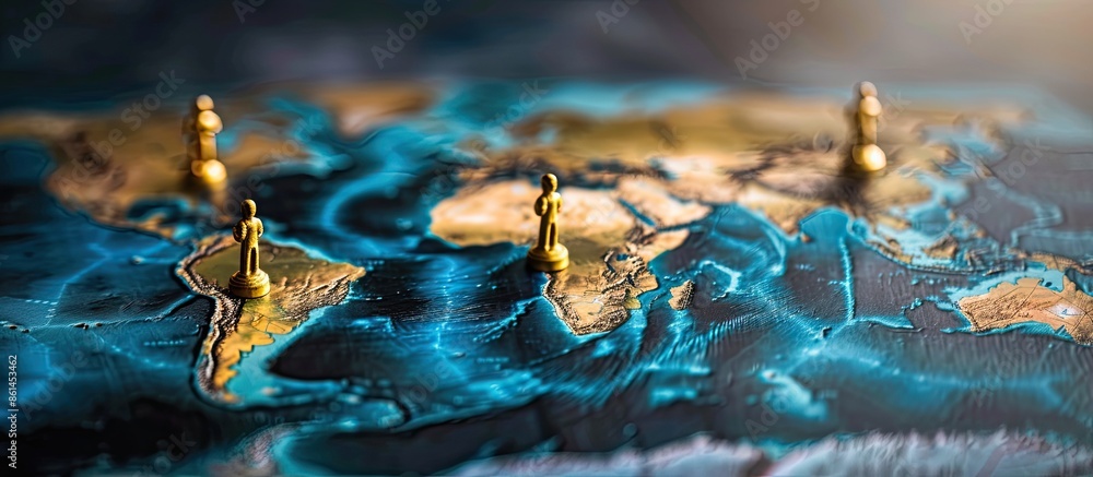 Pin a destination point on a world map for travel inspiration and ...