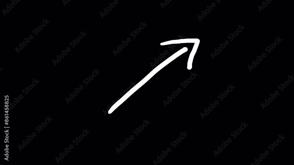 Hand drawn arrows animation background video with alpha channel, Set of ...