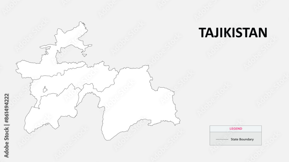 Tajikistan Map. State map of Tajikistan. Administrative map of ...