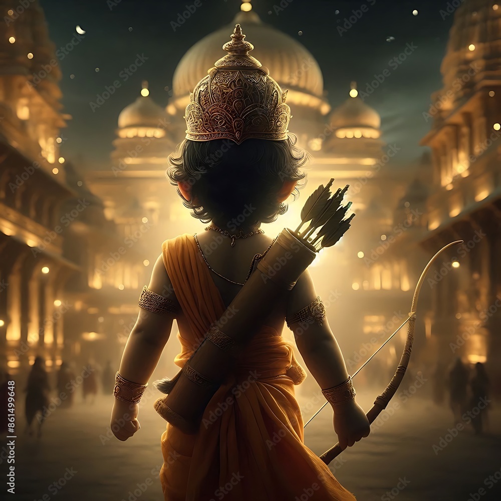 Ramanavmi, Lord Rama, Ram, Ayodhya, Cute kid Rama Stock Photo | Adobe Stock