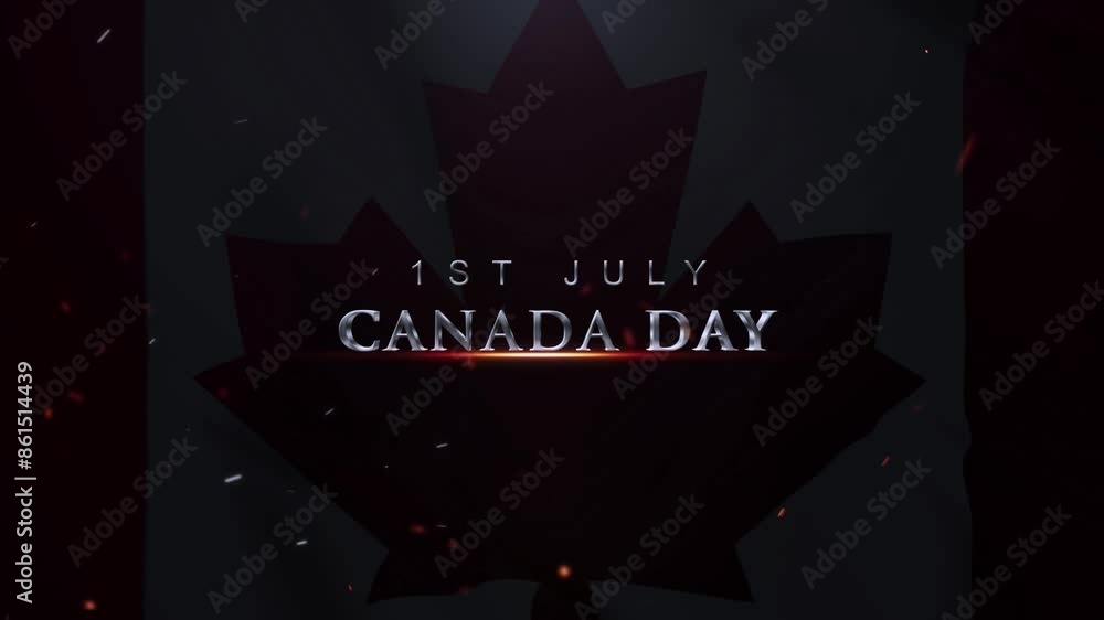 1St July Canada Day, Celebrate Canada Day, Canada Day, Happy Canada Day 3D Text Animation ...