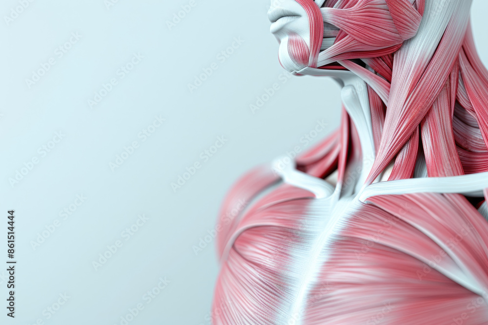 This is a detailed diagram of the human muscular system. Stock ...