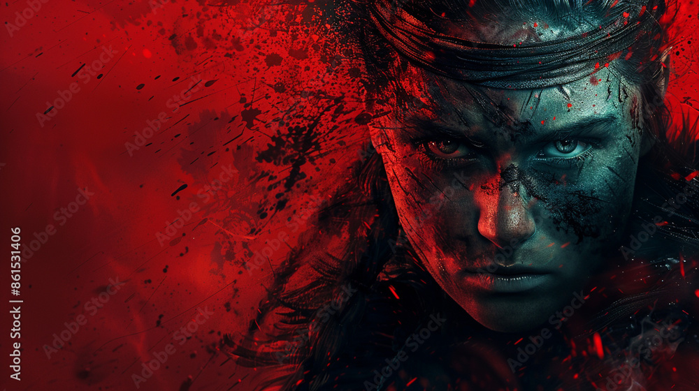 Dark Fantasy RPG Game Cover Art, Character Portrait, Blood, Photo ...