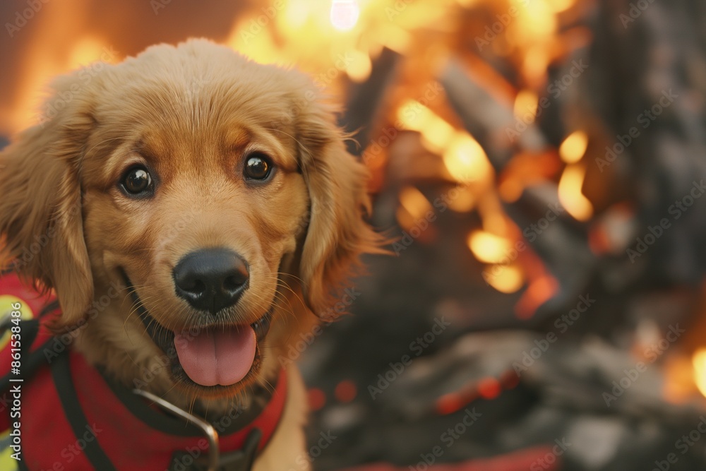 National Fire Pup Day background, Celebrating National Fire Pup Day, A ...