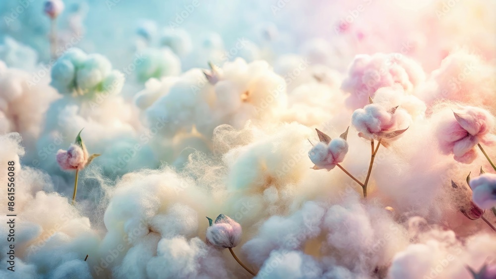 Slow motion animation abstract background texture of cotton smoky ...