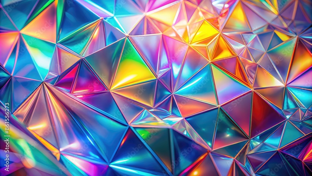 abstract prismatic background with rainbow reflection of light with ...