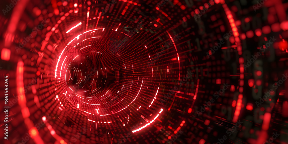 Cyber Security wallpaper, Red tunnel, red wallpaper, tech wallpaper ...