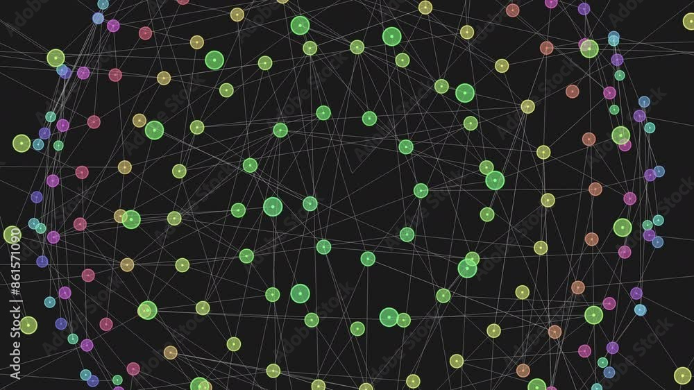 Visual representation of a social network; circles represent ...