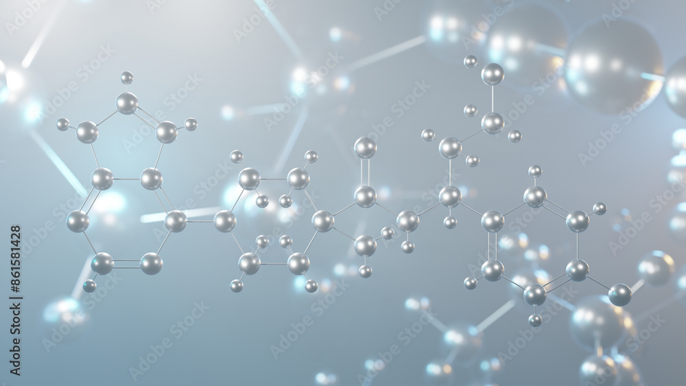 capivasertib molecular structure, 3d model molecule, truqap, structural ...