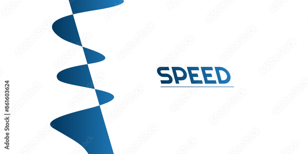 The vector is a white background with a blue swoosh and the word "SPEED ...
