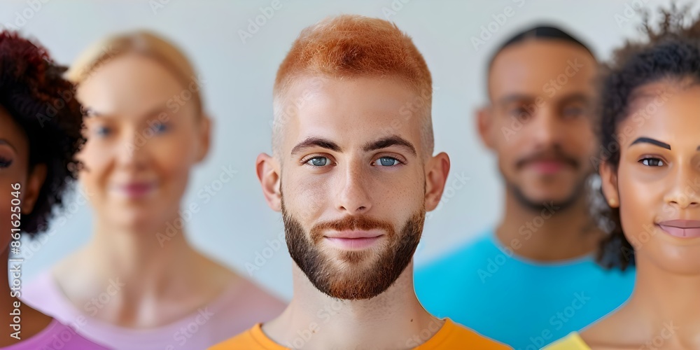 Diverse group engaging in teambuilding activity to improve ...