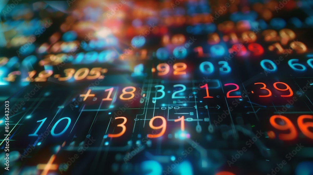 Number backgrounds about calculators and accounting Stock Illustration ...