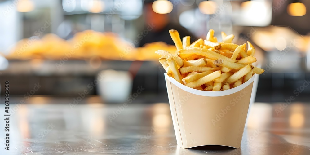 Canadian poutine featured on menu board at fast food restaurant ...