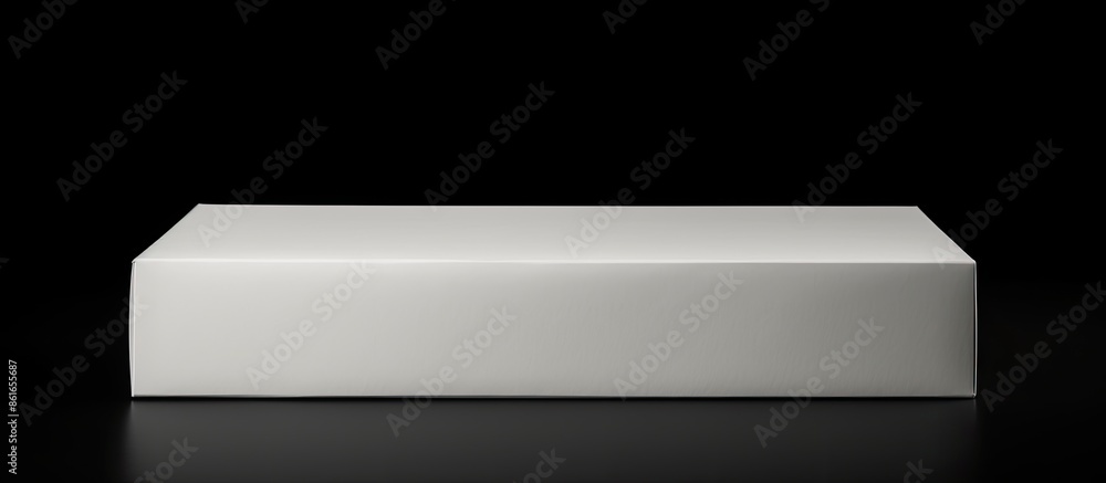 Rectangular package box with a blank design for product packaging on a ...