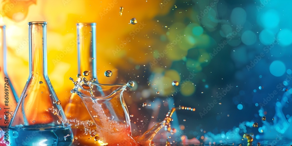 The Symbolism of Vibrant Colors in Chemical Reactions A Representation ...