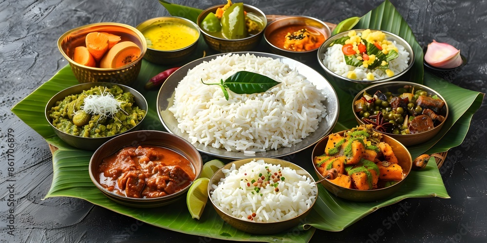Onam Sadya A Traditional Vegetarian Meal for the Festival of Onam ...