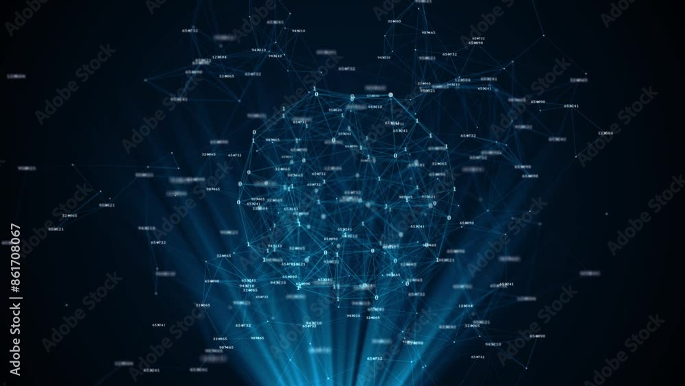 Data technology Big data visualization Flow data Information code ...