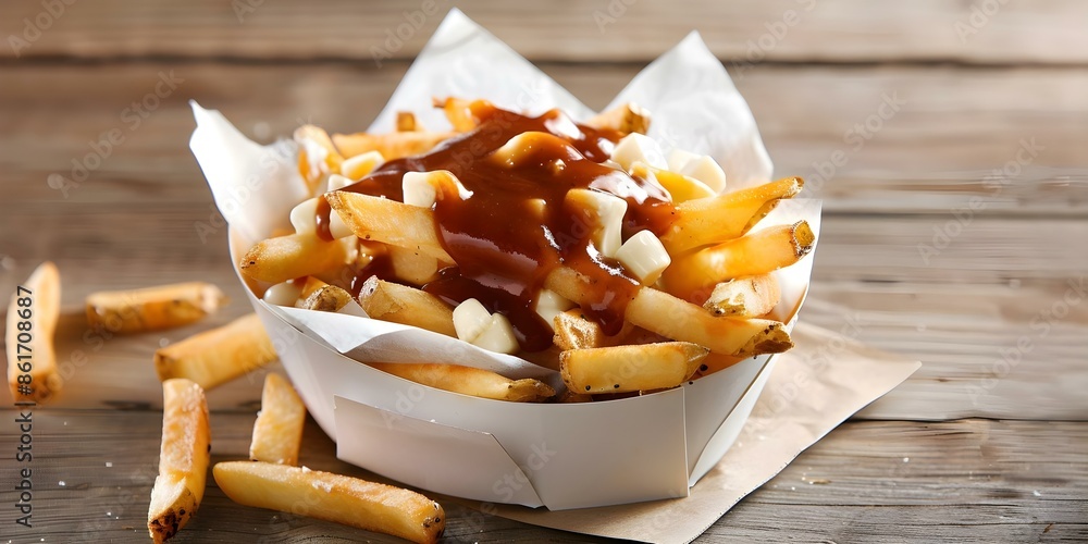 Luxurious Gourmet Poutine with Truffle Fries, Premium Cheese Curds, and ...