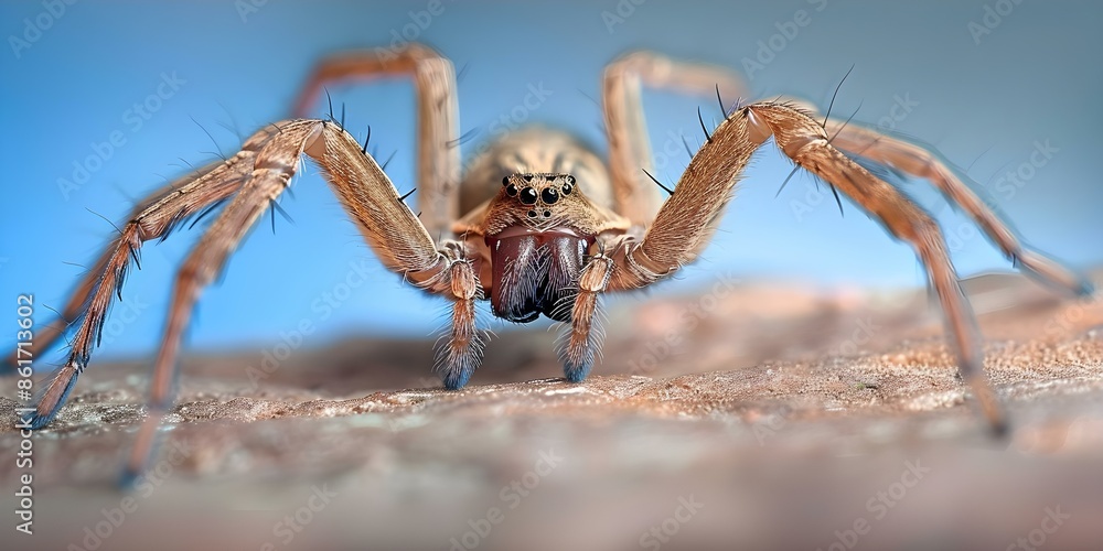 Detailed Closeup of Venomous Spider Bite Showing Mandibles. Concept ...
