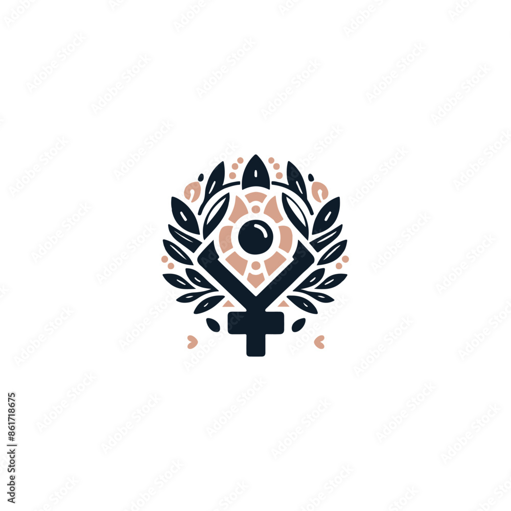 women empowerment logo, women world logo design vector, Woman and globe ...