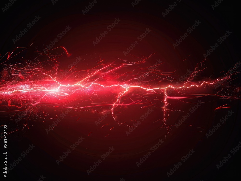 Thunder lightning vector electric power effect isolated on black ...