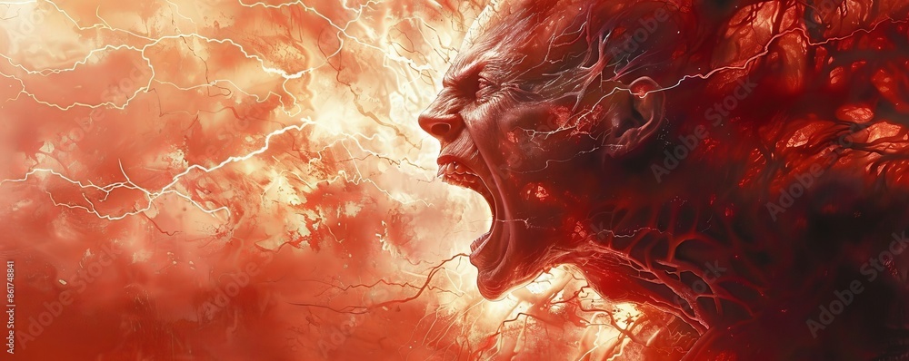 A surge of anger coursing through a face, the veins bulging and the jaw ...