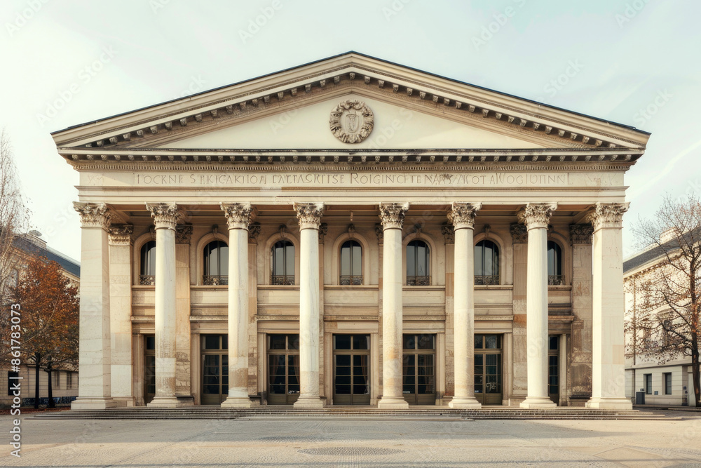 Grand Neoclassical opera house with columns and pediments Stock Photo | Adobe Stock