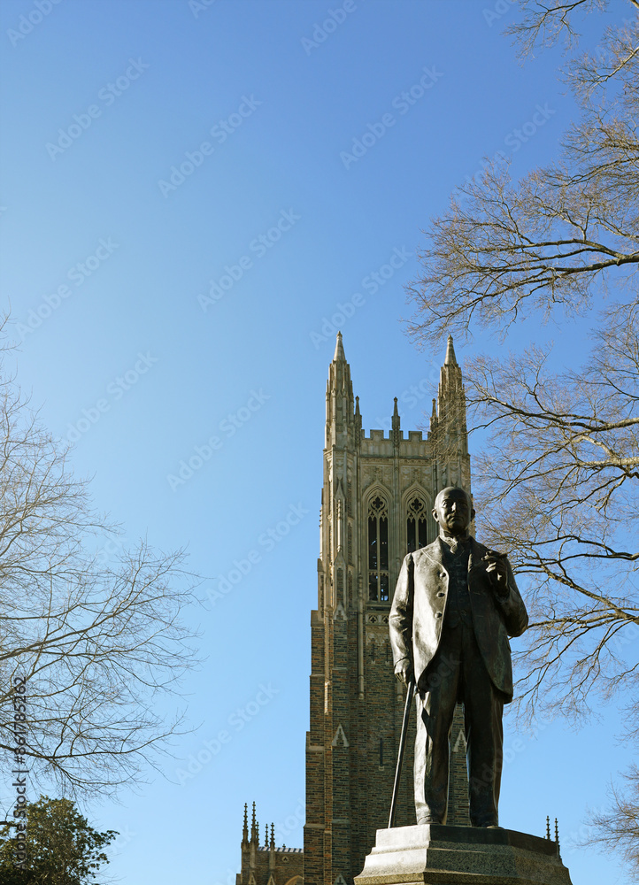 Durham, NC - USA - 1-11-2024: Bronze staute of James Buchanan Duke ...