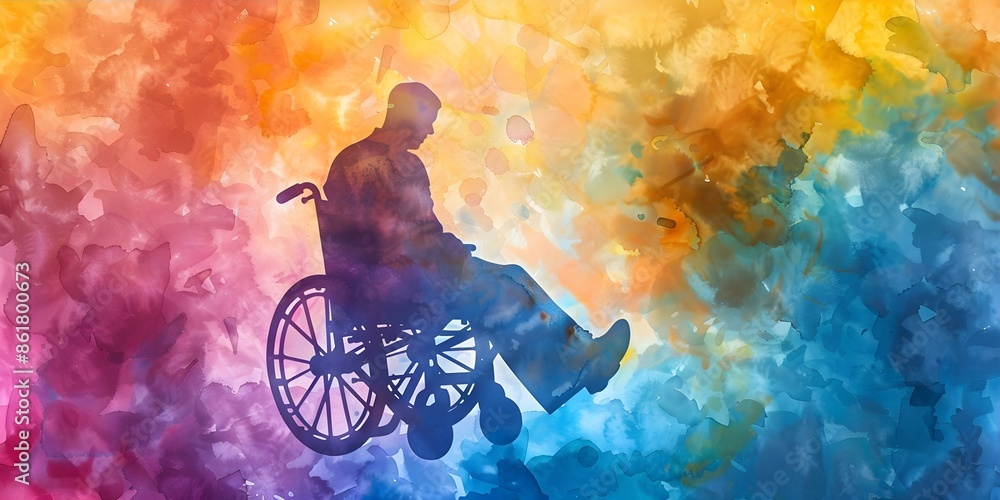 Vibrant watercolor painting celebrating International Day of Disabled ...