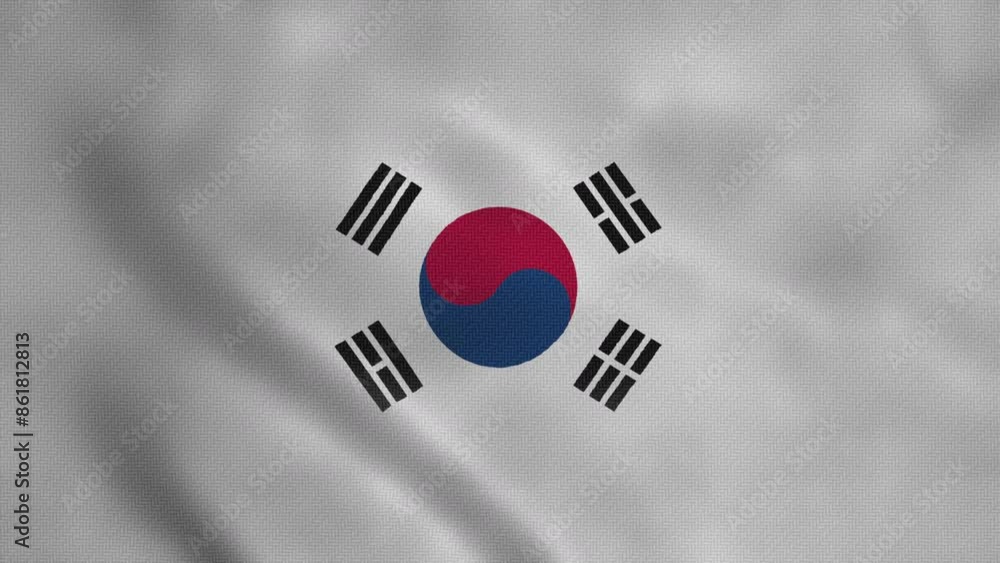 South Korea Flag Waving Animation background, Korea flag, Background ...