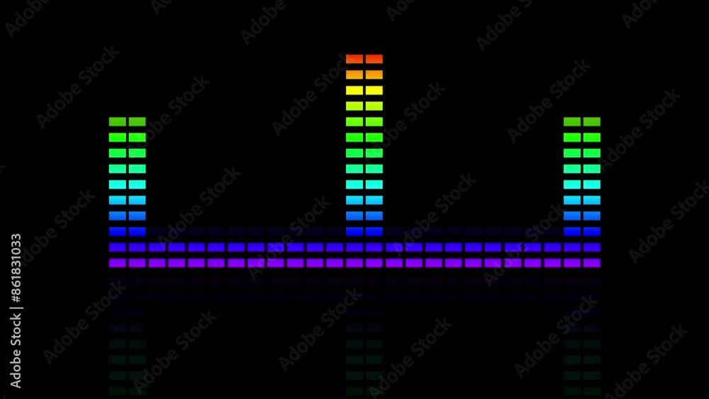 Dynamic sound wave effect with vibrant colors, audio equalizer ...