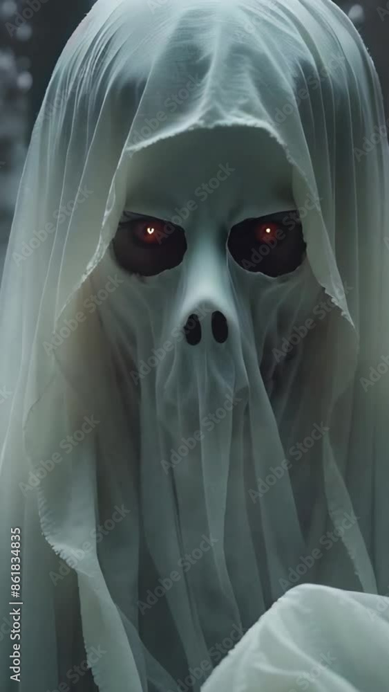 Vertical Ghostly Creature at Dusk 4K Loop features an A.I. Generated ...