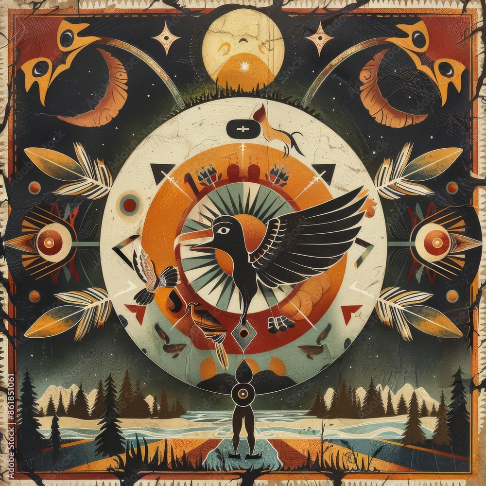 Commemorative artwork for National Indigenous Peoples Day, featuring ...