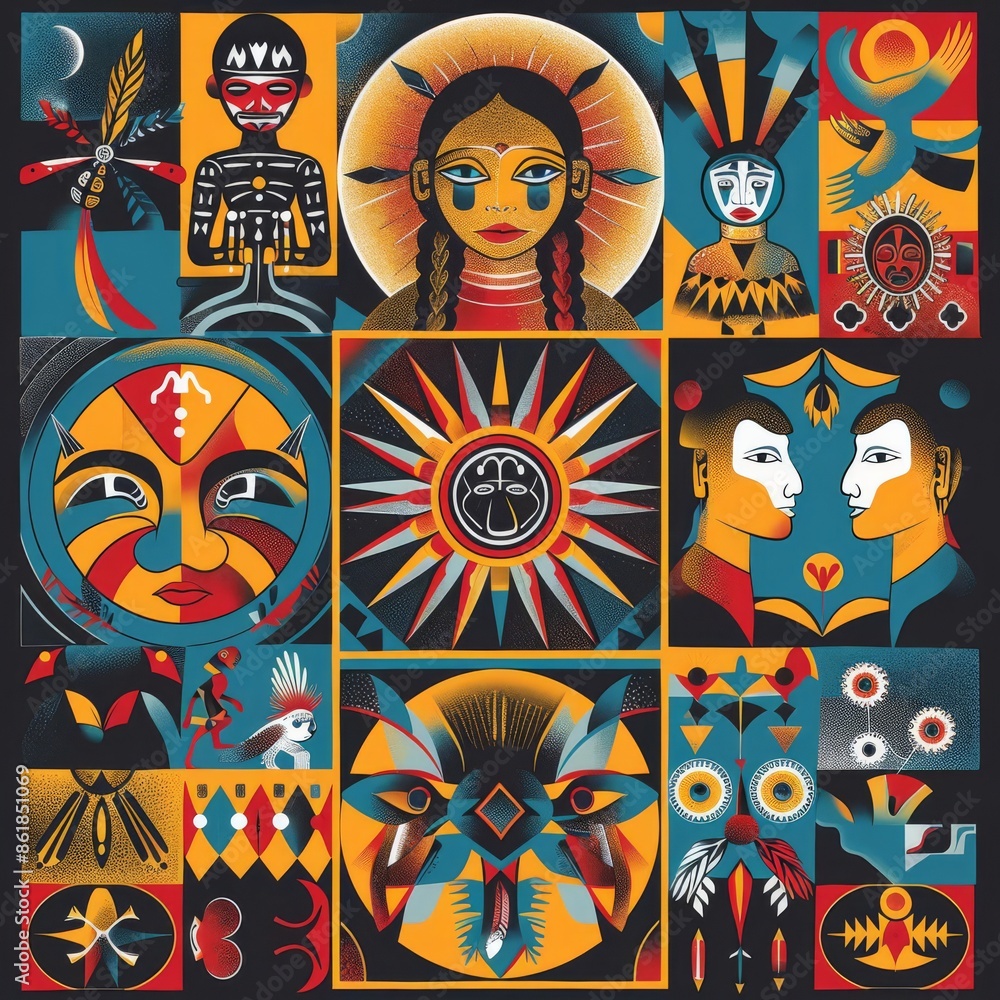 Commemorative artwork for National Indigenous Peoples Day, featuring ...