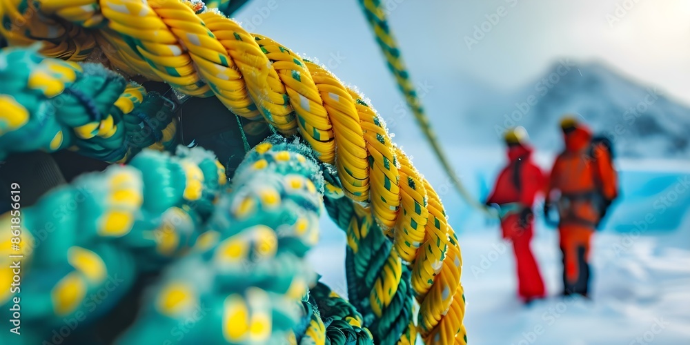 Rescue teams use ropes for highaltitude rescues in emergency situations ...