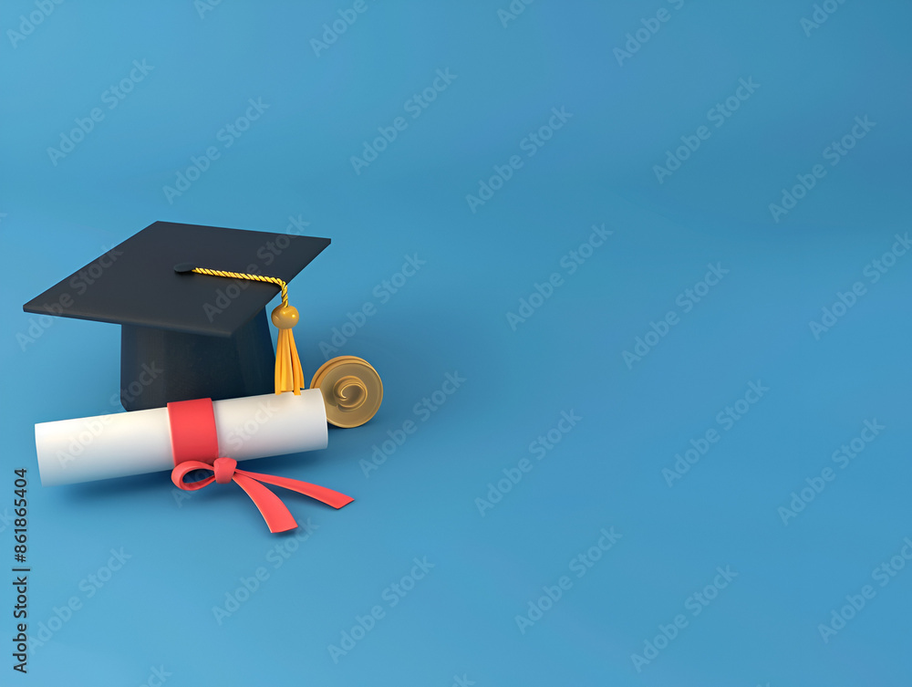 Free PSD graduation success icon isolated 3d render illustration,Free ...
