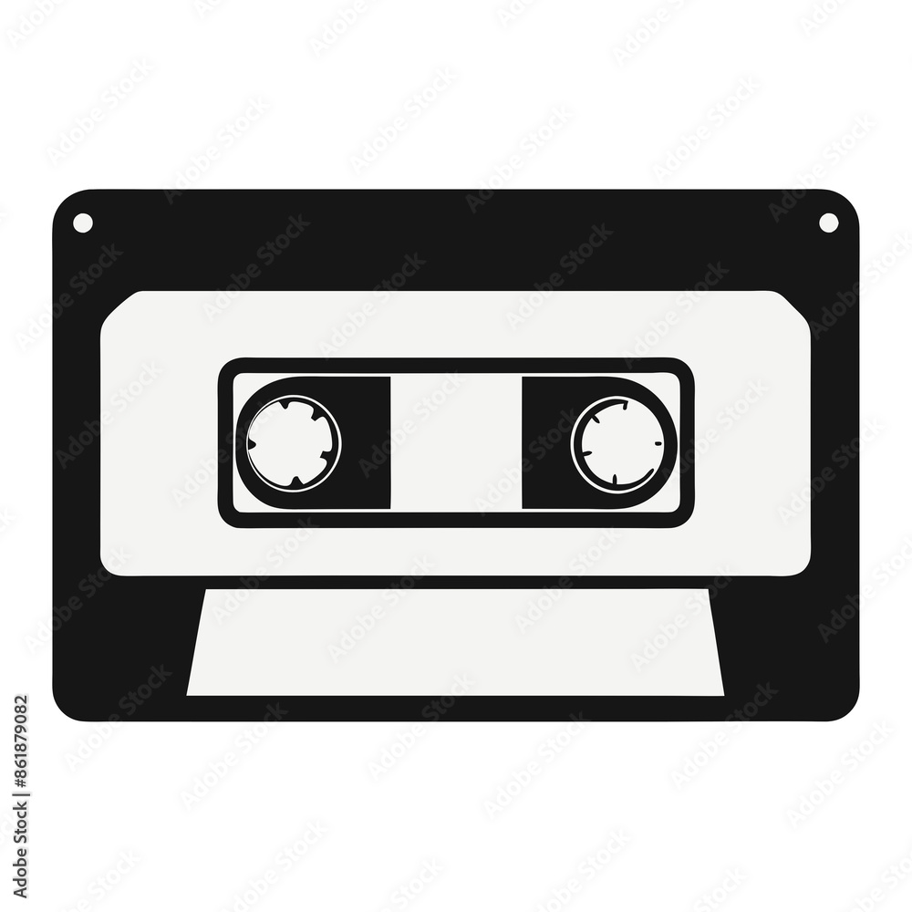 Retro Visuals: VHS Video Cassette as Historical Video Storage Symbol on ...