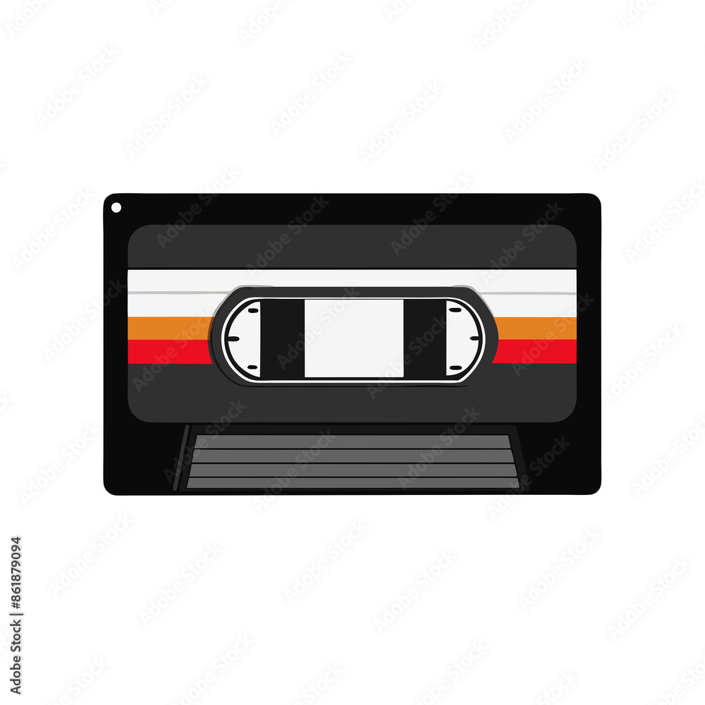 Retro Visuals: VHS Video Cassette as Historical Video Storage Symbol on ...