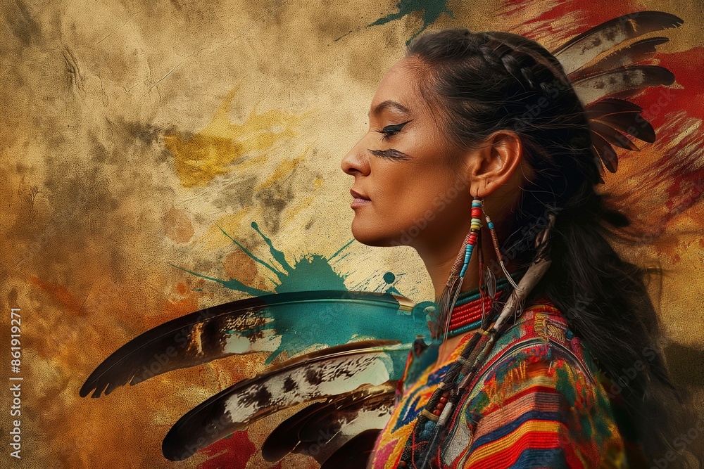 Poster Native American Heritage Month background, Exploring the ...