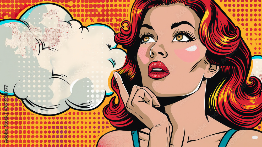 Create a comic book in a pop art style. Use blank panels, speech ...