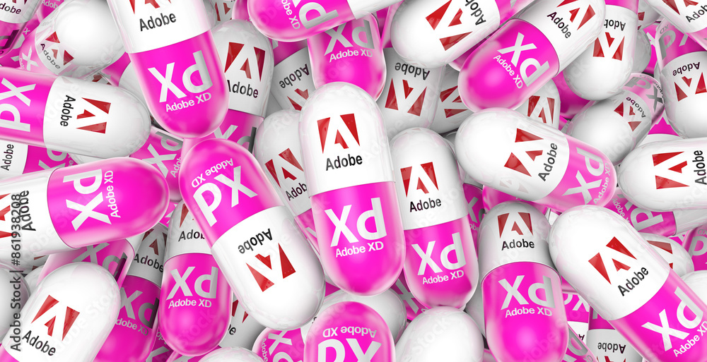 Adobe XD, 3D Pill Visual Design Concept - Adobe Social Media Background ...