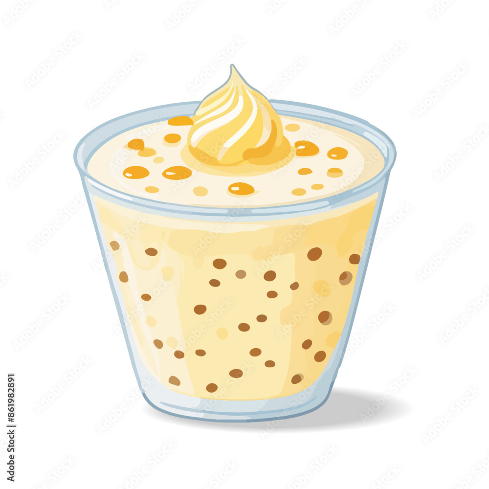 Tapioca Pudding icon on white background. Happy Tapioca Pudding Day ...