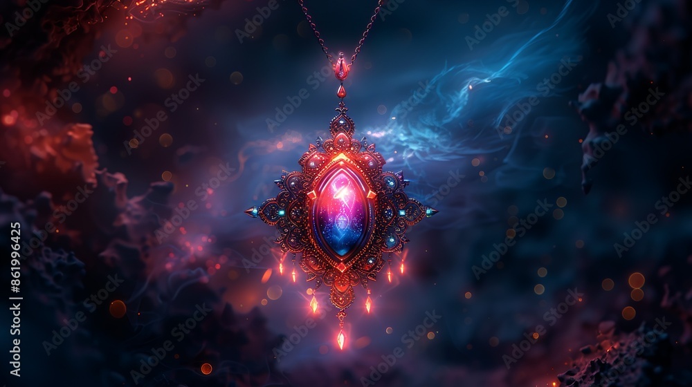 Mystical amulet illustration, great for fantasy and magical themes ...