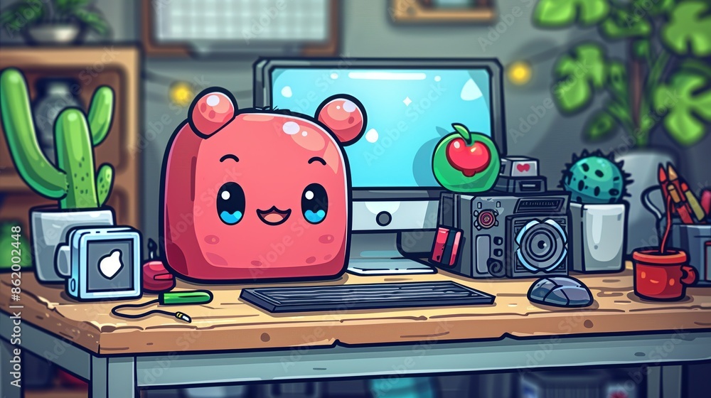 Engaging PNG tuber illustration for vlogging, suitable for YouTube and ...