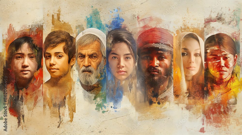 people from different cultures and ethnicities. group of people ...