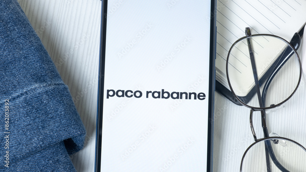 New York, USA - 21 June 2024: paco rabanne Logo on Phone Screen ...