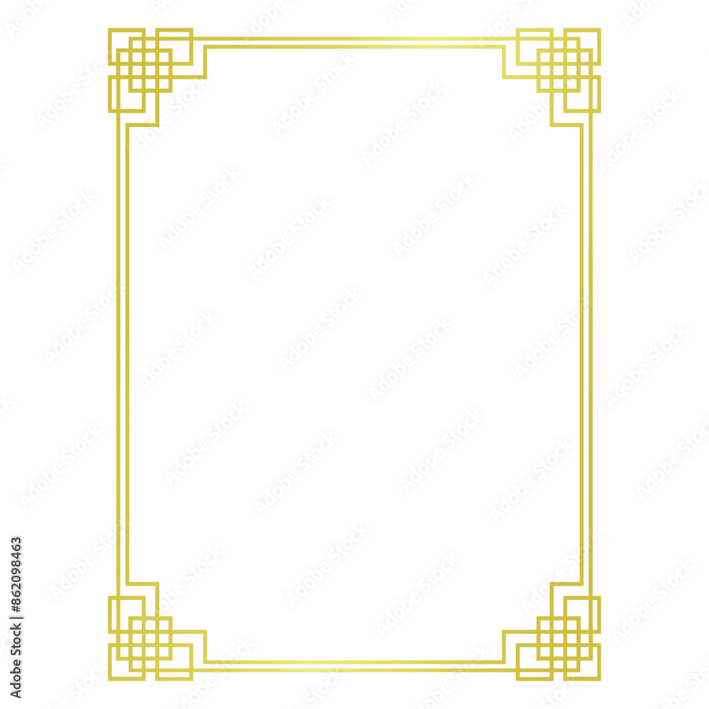 gold chinese border frame.eps Stock Vector | Adobe Stock