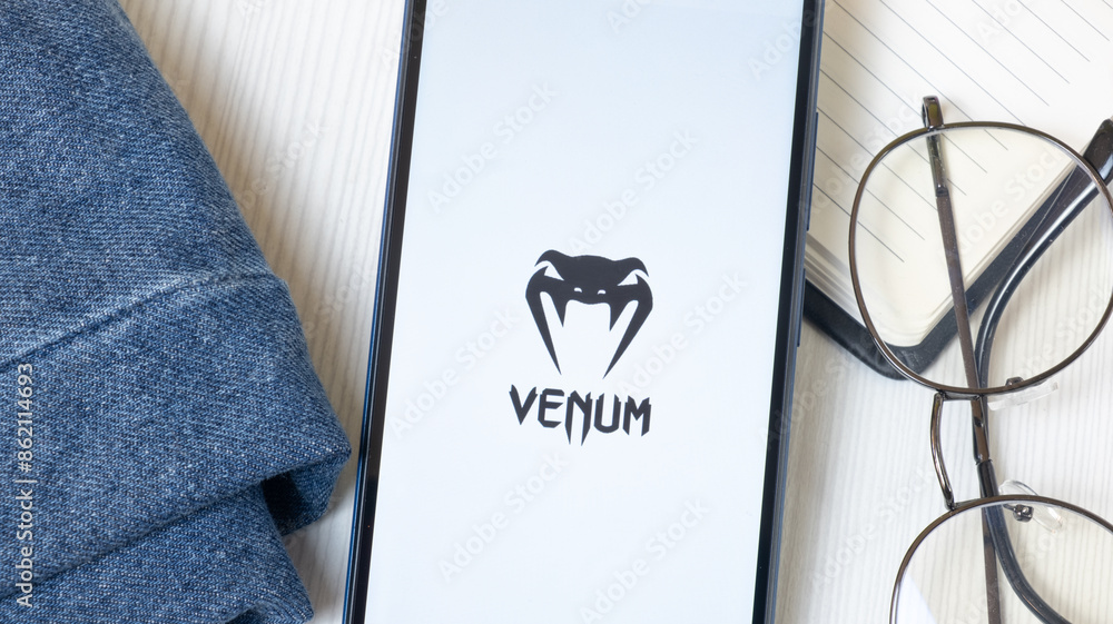 New York, USA - 21 June 2024: Venum Logo on Phone Screen, Company Icon ...