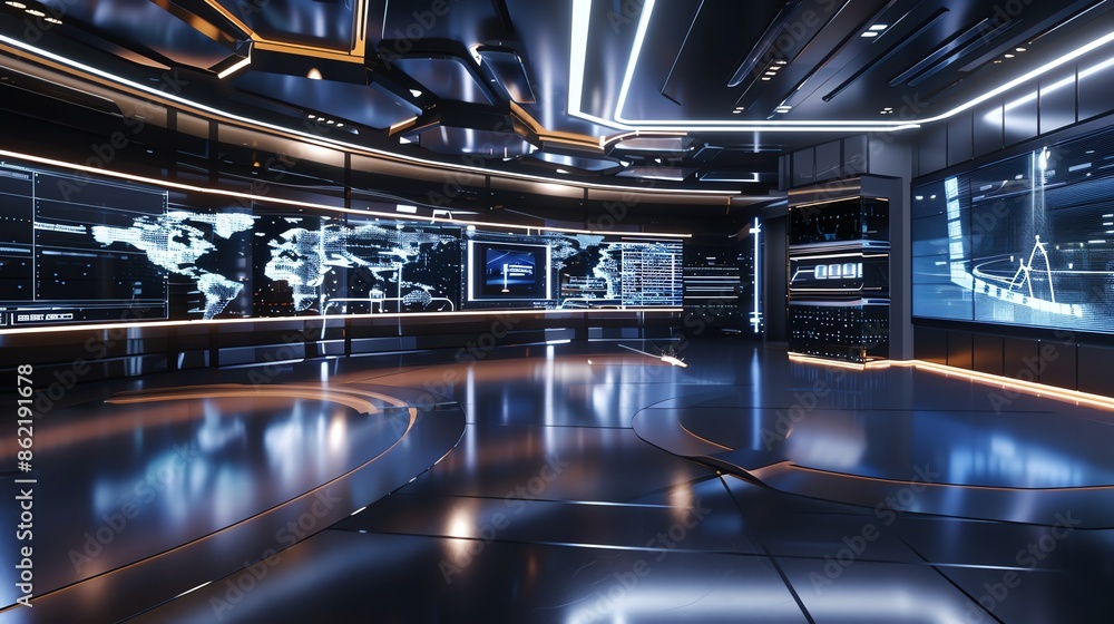 profesional tv studio elegant room green screen, CGI, masking, template ...